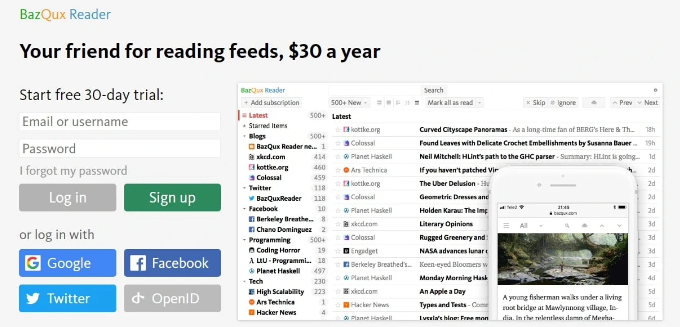 【推荐】比较好用的RSS订阅器